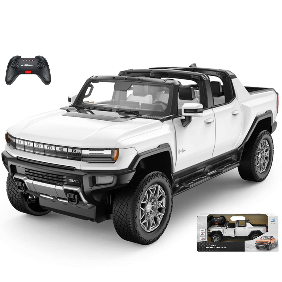 GMC Hummer EV RC Car 1/16 Scale Licensed Remote Control Toy Car with O ...