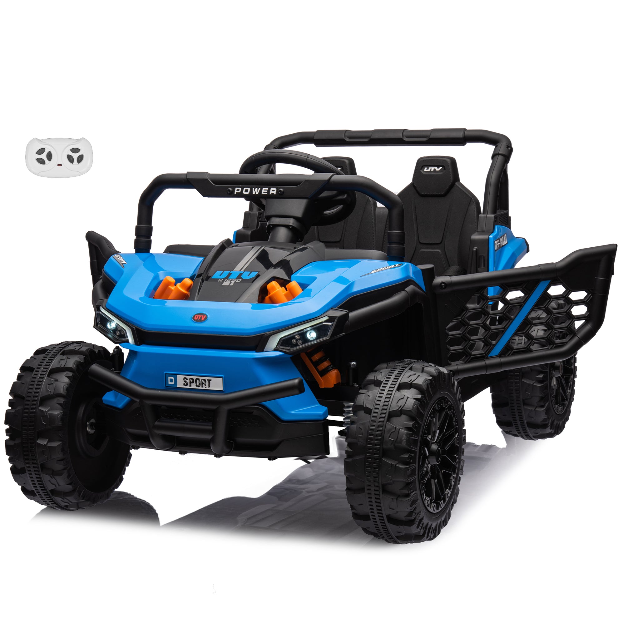 12V 2WD UTV Buggy 1 Seater Ride-On Car with Parental Remote Control, W ...