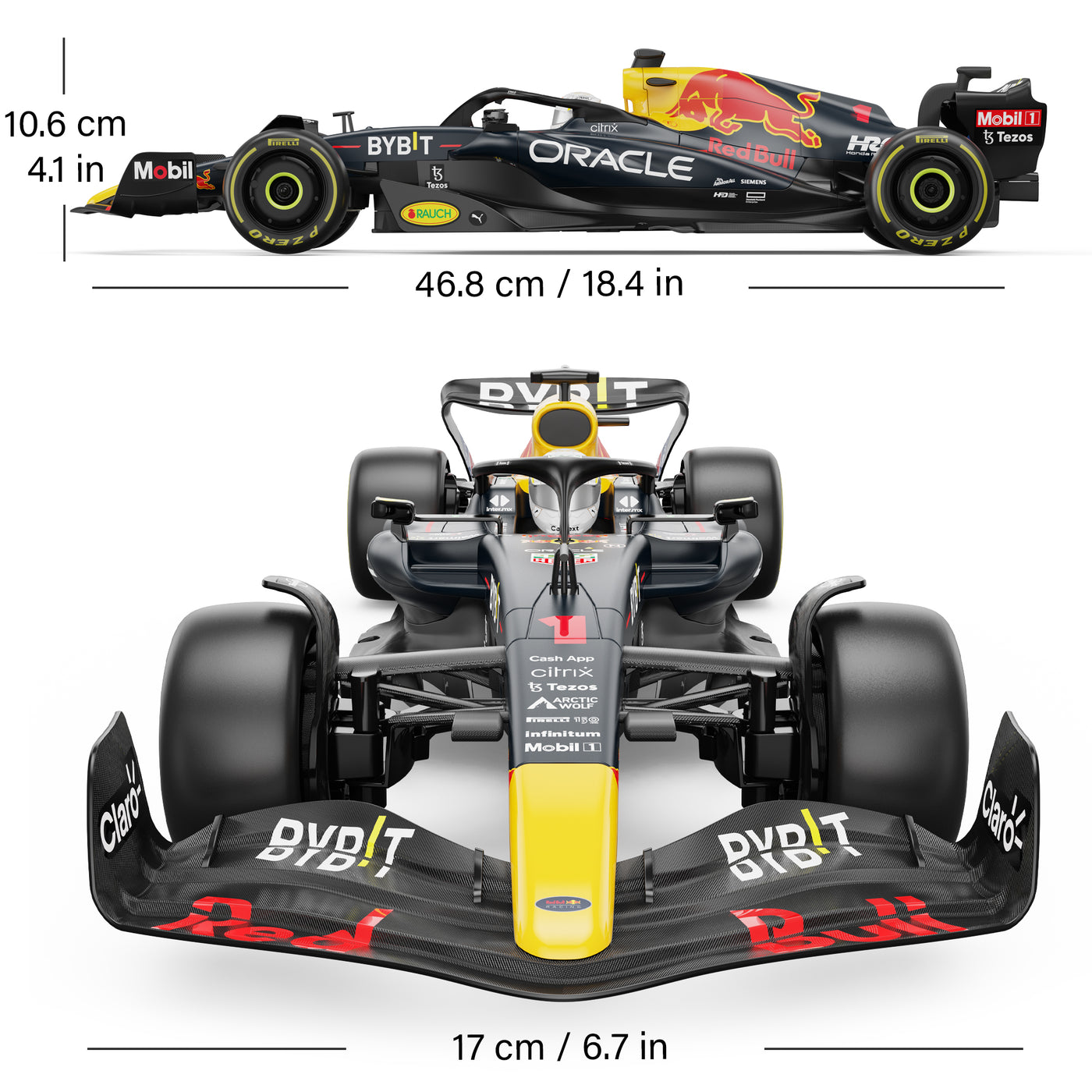 Oracle Red Bull Racing RB18 RC Car 1/12 Scale Licensed Remote Control ...