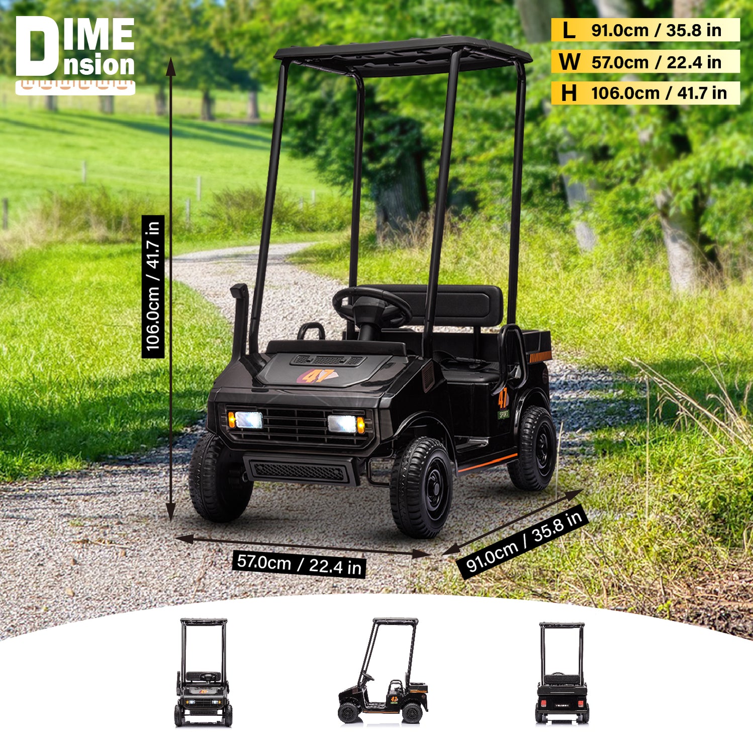 Mini Golf Pro: 24V Kids Ride-On Golf Kart with Remote — Voltz Toys