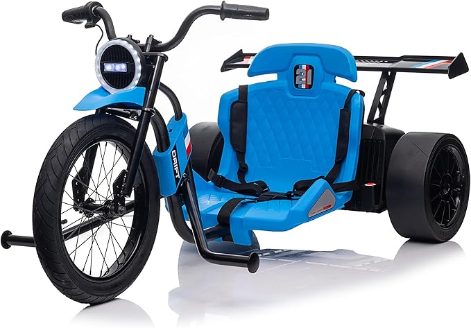 24V Kids Drift Trike – Electric Drifting Ride-On Car with Big Wheels ...